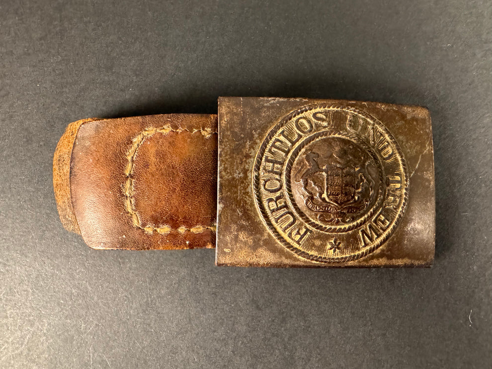 WW1 German Wurttemberg M-15 Steel Belt Buckle – Medals-Militaria