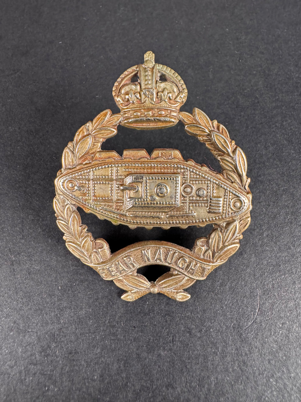 WW2 British Army Royal Tank Regiment Cap Badge – Medals-Militaria