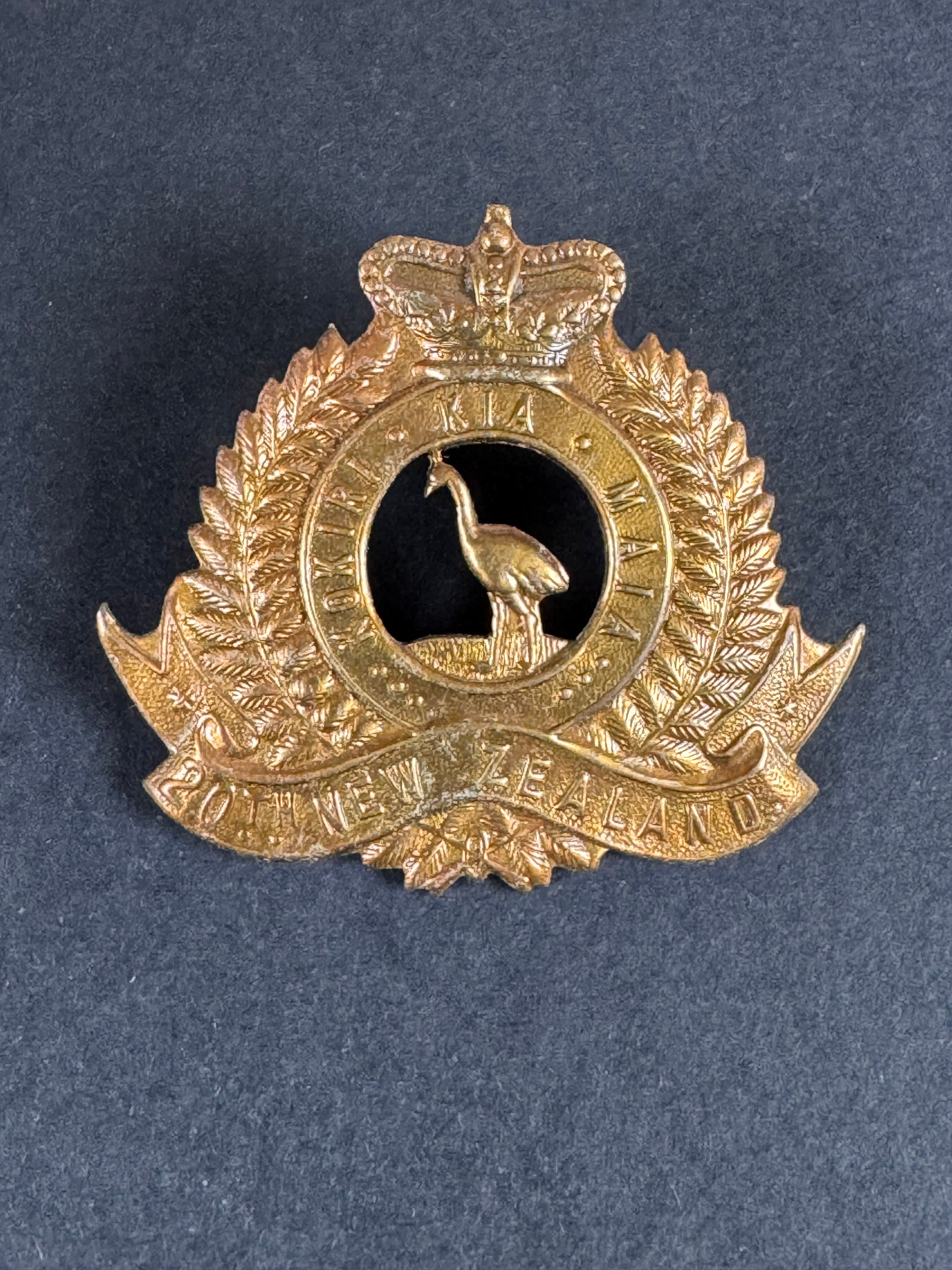 WW1 New Zealand Army 20th Reinforcements Cap Badge ANZAC NZEF – Medals ...