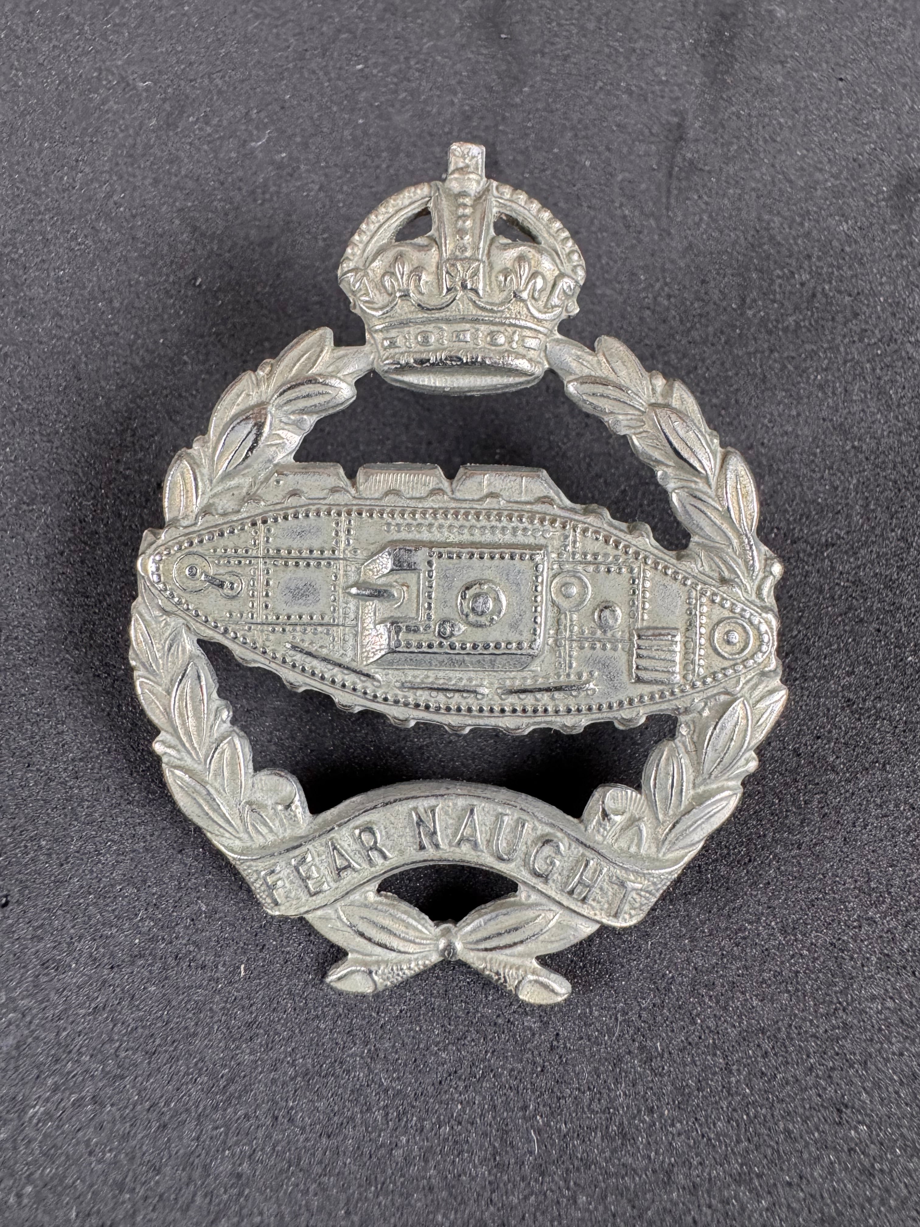 WW2 British Army Royal Tank Regiment Cap Badge RTR – Medals-Militaria