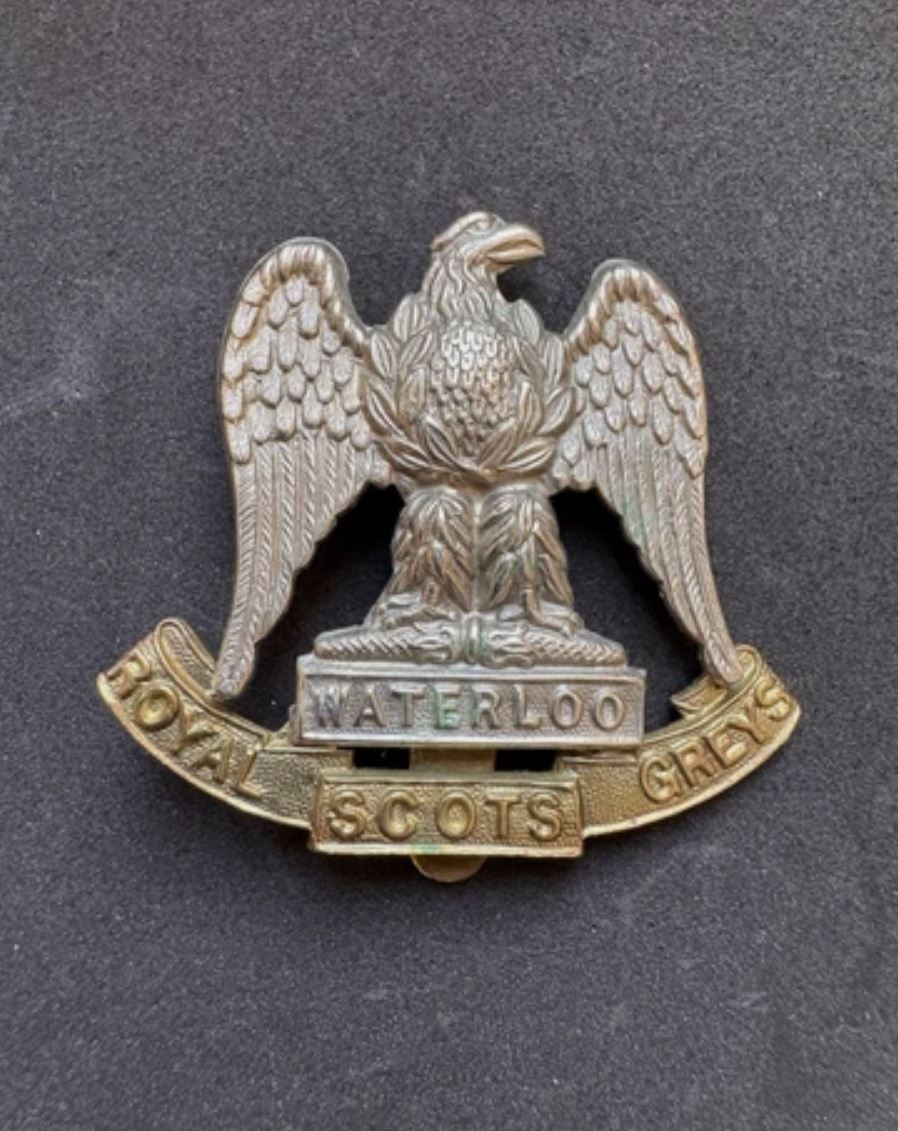 WW1 British Army Royal Scots Greys (2nd Dragoons) Cap Badge – Medals ...