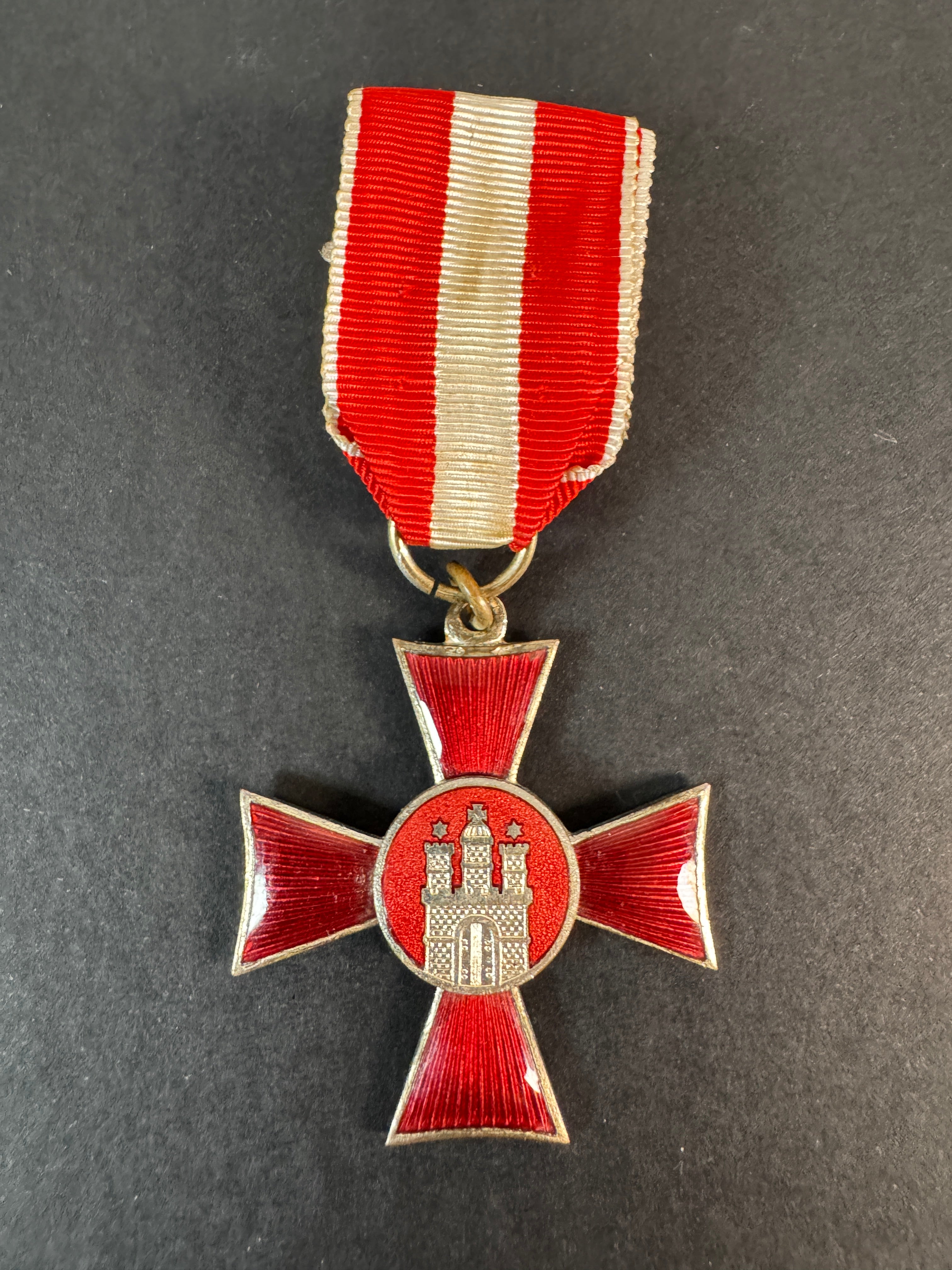 WW1 German Hanseatic Cross Hamburg Medal (For War Service 1914 ...
