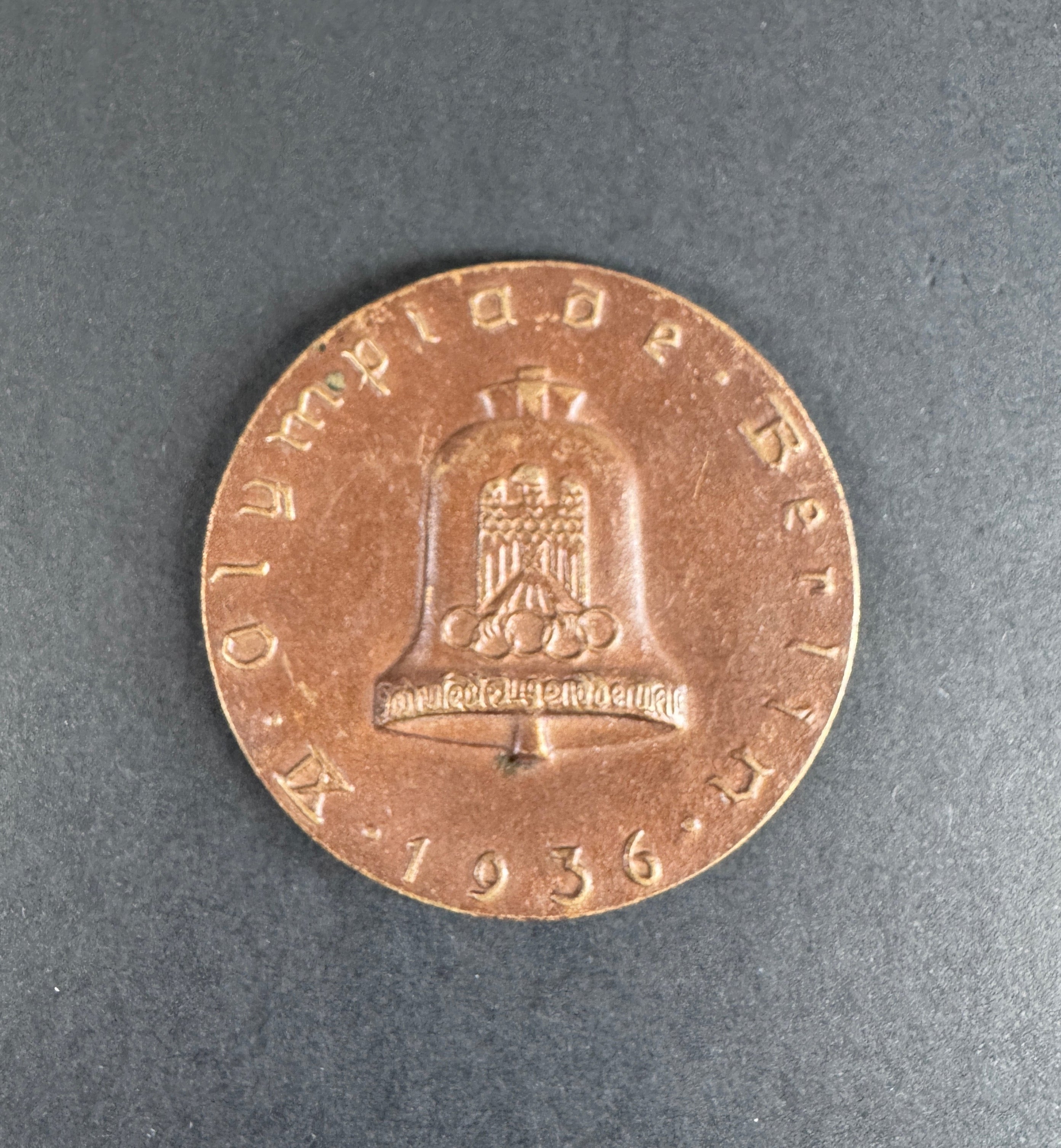 Third Reich German 1936 IX Olympiade Berlin RAD STERN FAHRT Medallion ...