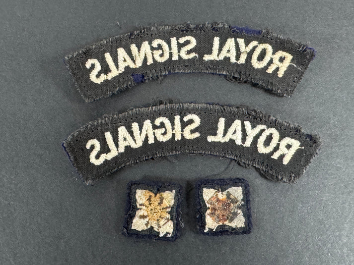 British Army Royal Signals Officer Insignia Badges – Medals-Militaria