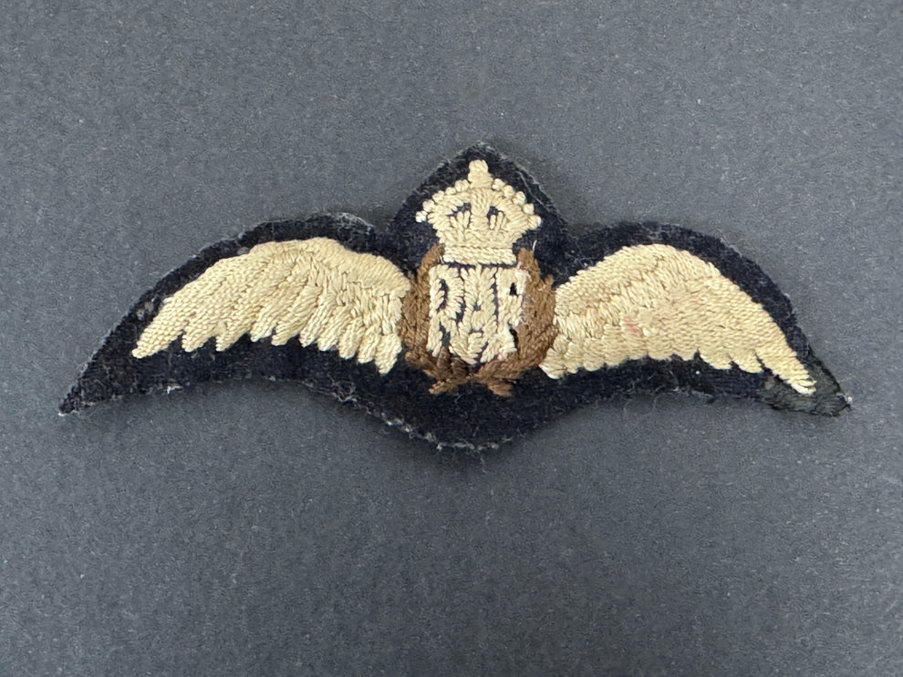 WW2 British RAF Pilot Wing Padded Cloth Breast Badge – Medals-Militaria