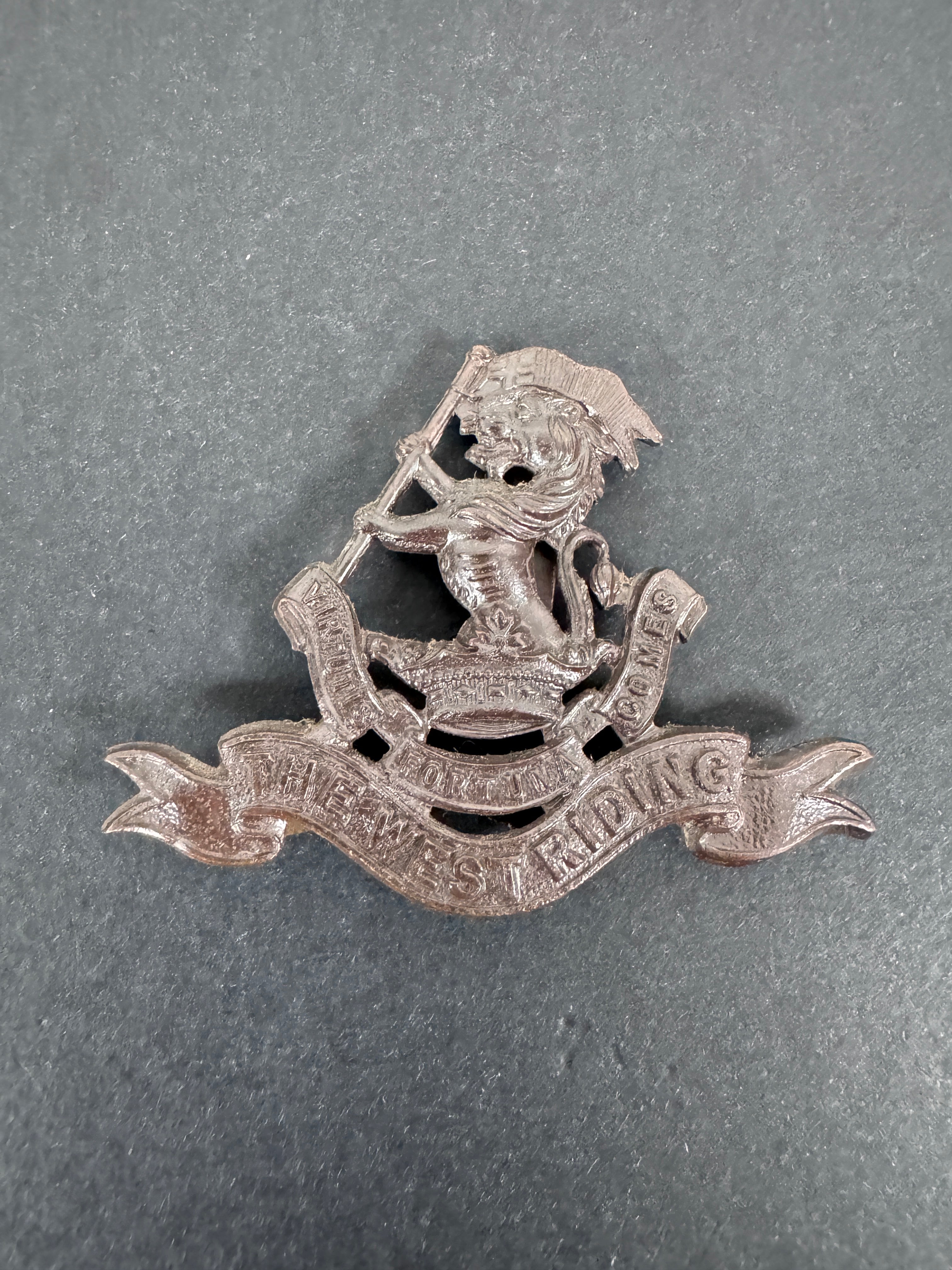 WW1 British Army West Riding Regiment Officer's OSD Cap Badge GAUNT ...