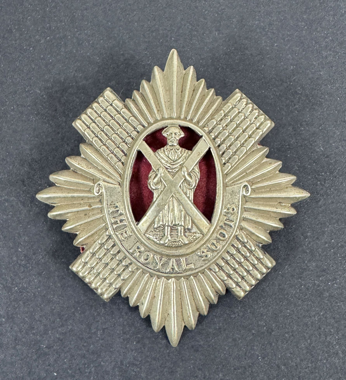 WW1 British Army Royal Scots Regiment Territorial Battalion Cap Badge ...