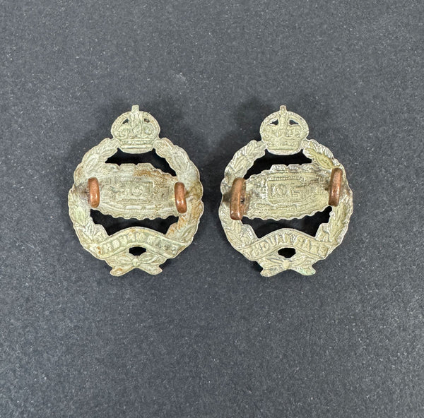 WW2 British Army Royal Tank Regiment Uniform Collar Badges – Medals ...