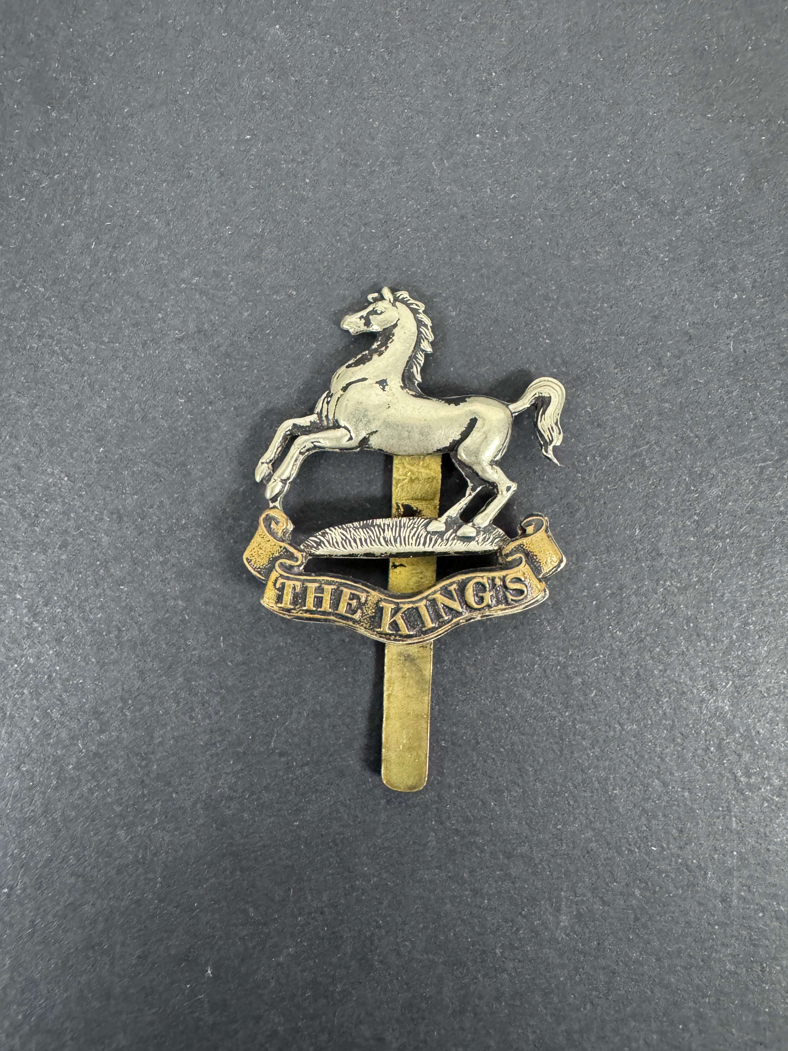 WW1 British Army King's Liverpool Regiment Blackened Cap Badge – Medals ...