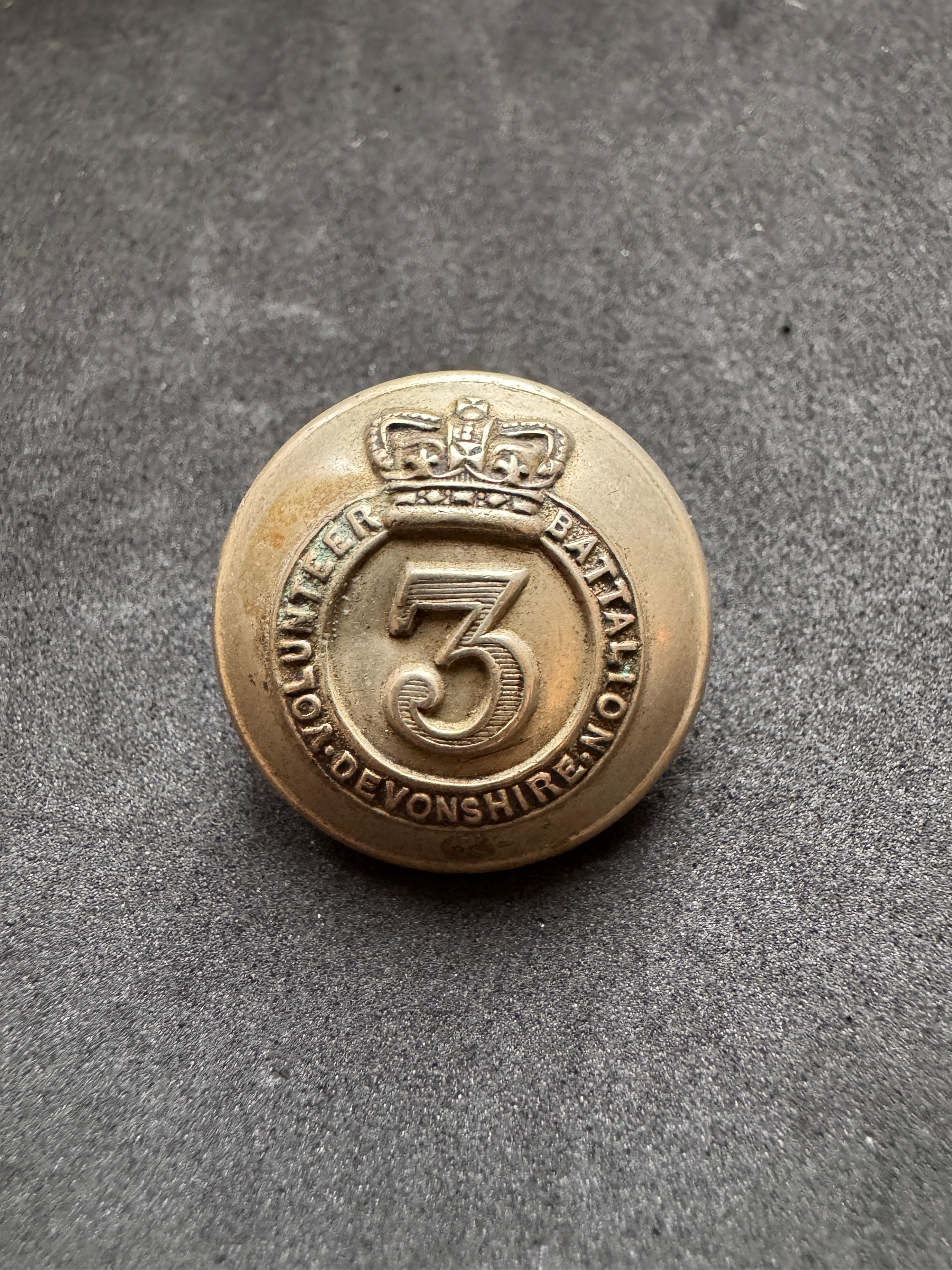 Victorian British Army 3rd Devonshire Volunteer Battalion Tunic Button ...