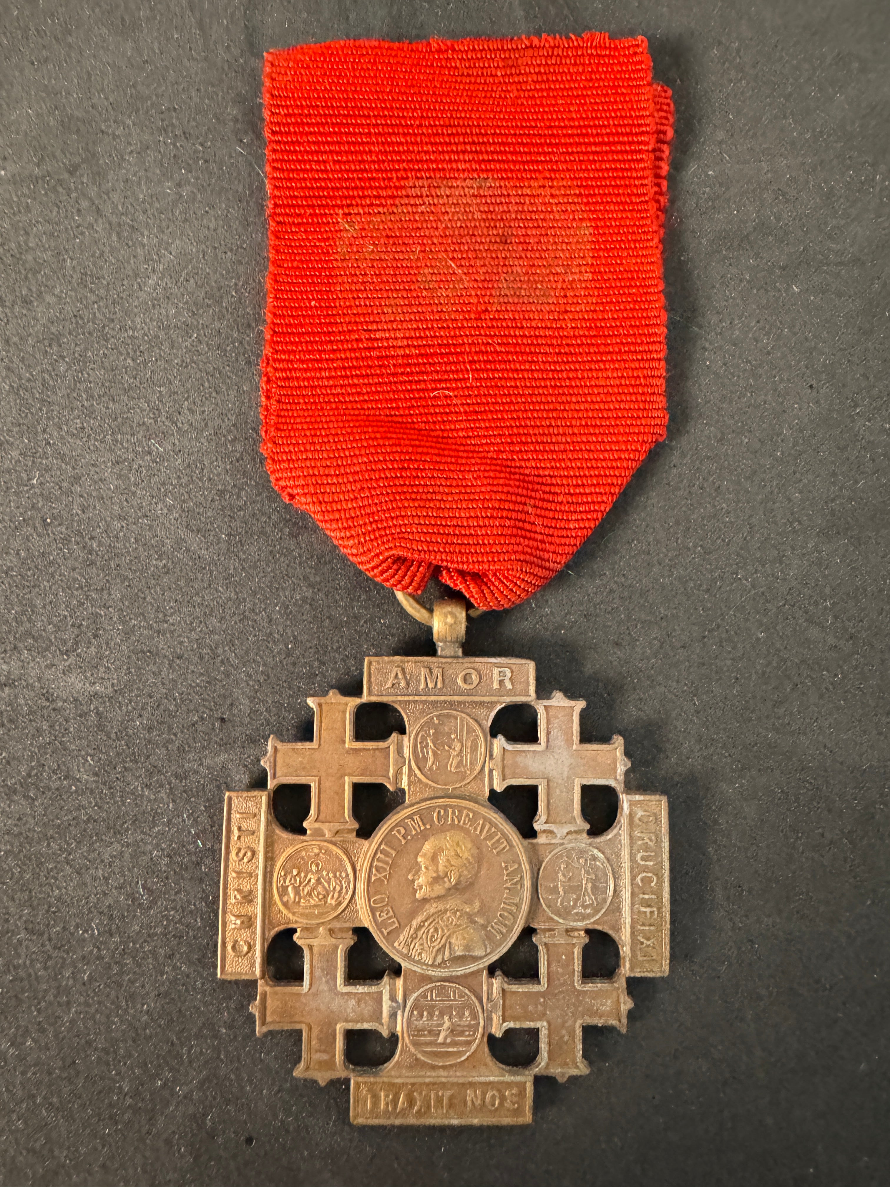 Vatican Papal Jerusalem Pilgrimage Cross – Pope Leo XIII – Medals-Militaria