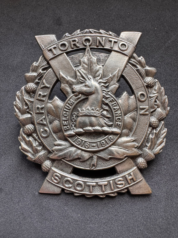 WW2 Canadian Toronto Scottish Glengarry Cap Badge – Medals-Militaria