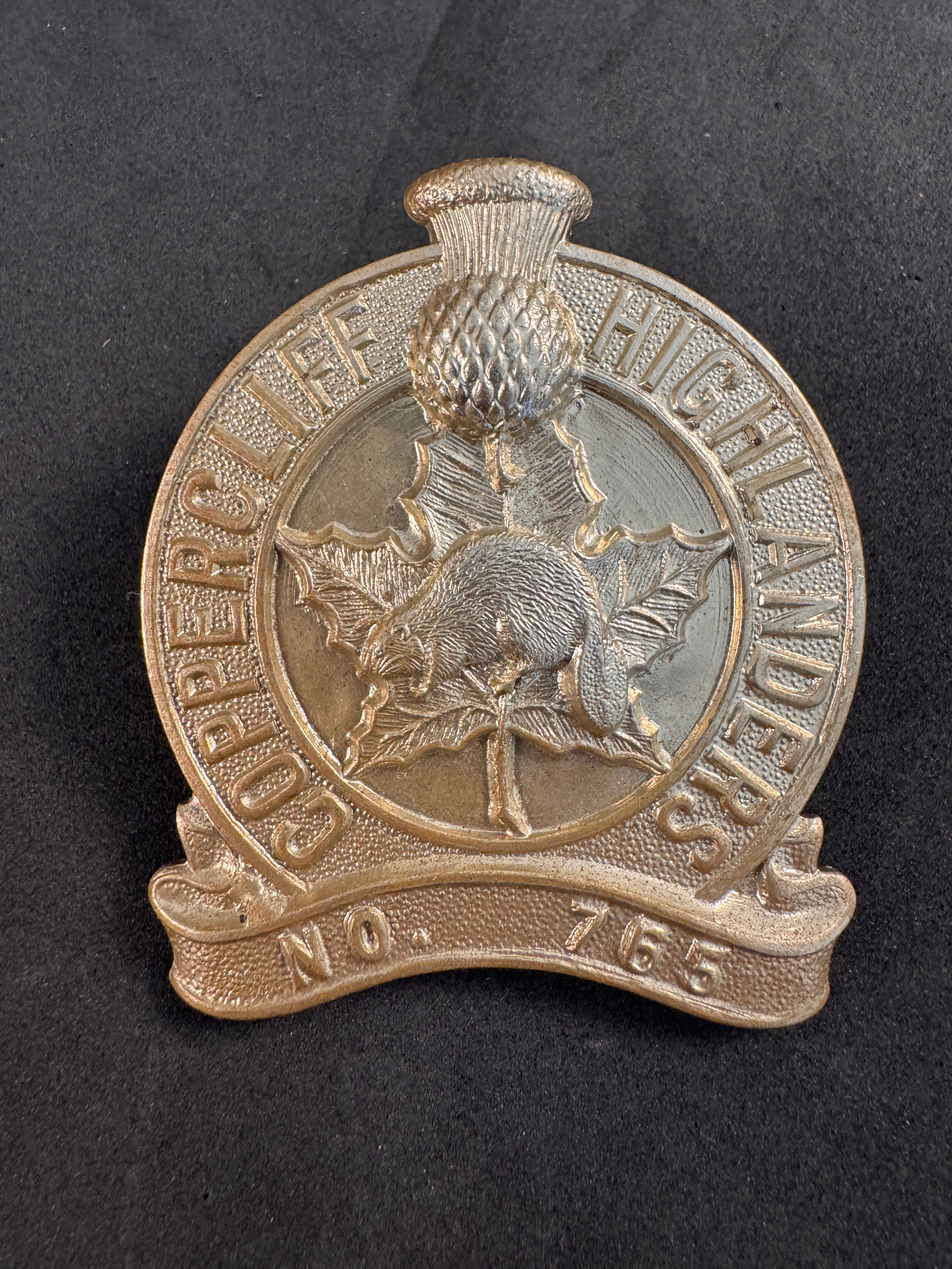 WW2 Canadian Army Coppercliff Highlanders Cadet Corps Cap Badge ...