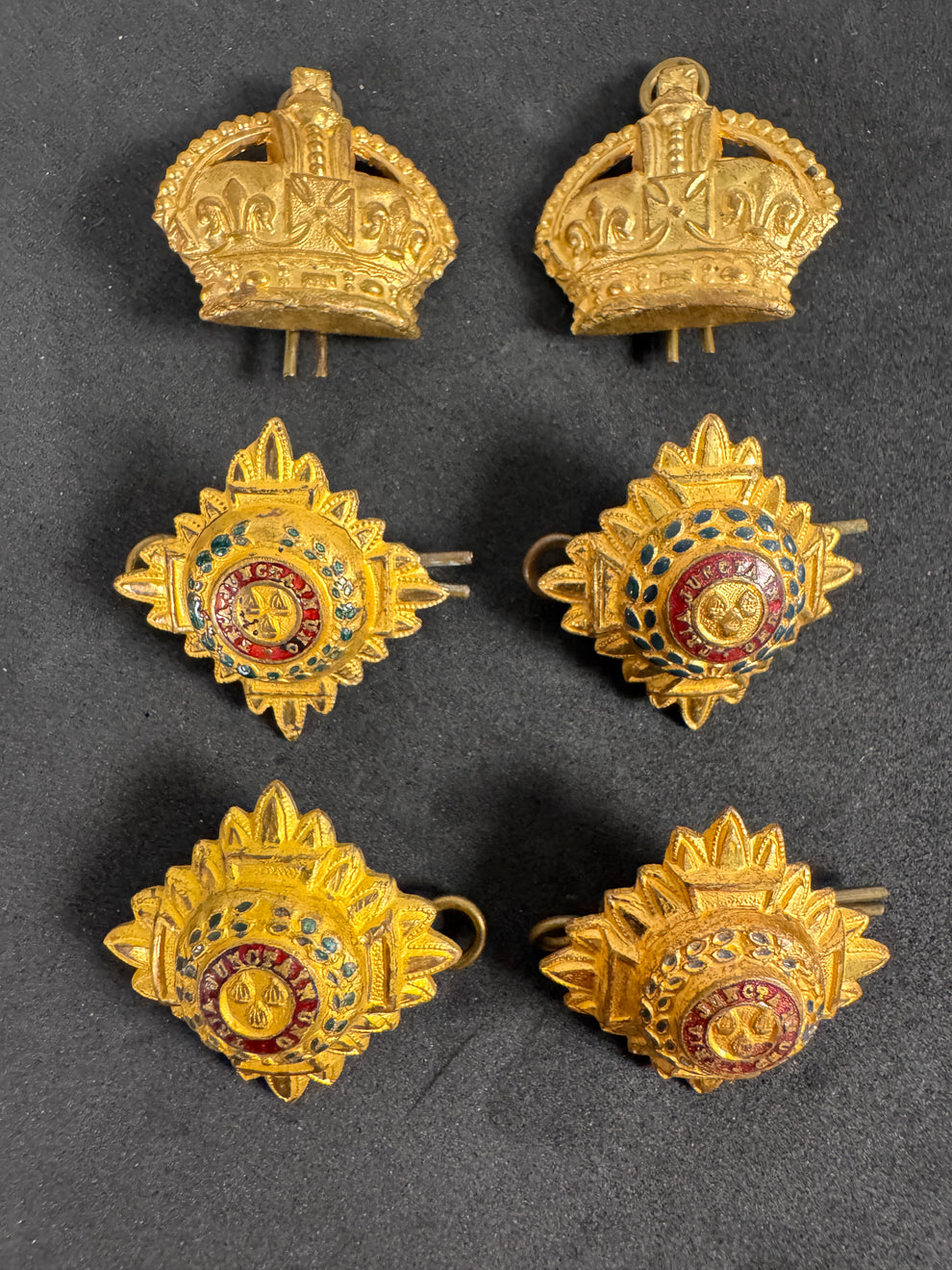 WW2 British Army Colonel Shoulder Board Rank Crown & Star Badges ...